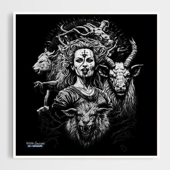 NobleCaptures | Other | 8x8 Dark Horror Satanic Demonic Fantasy Wall ...